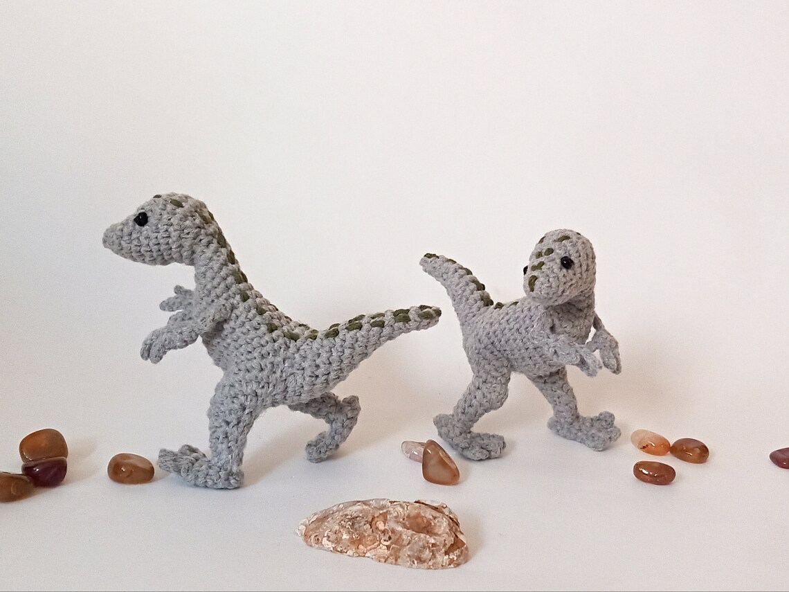 Velociraptor Dinosaurs Crochet Pdf Pattern Amigurumi Toy - Etsy