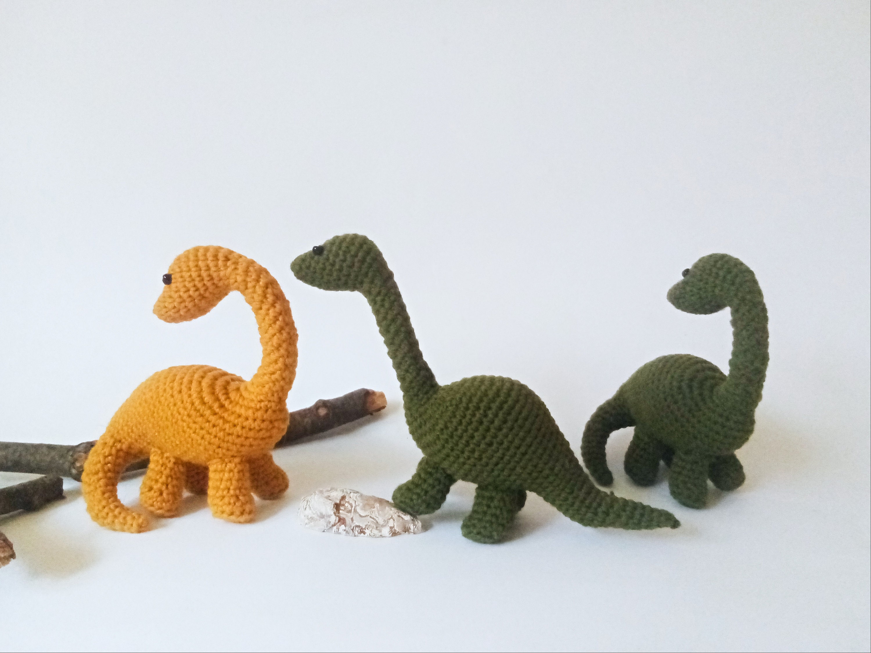 Brontosaur Family Crochet Pattern * Dinosaur Amigurumi Toy - Etsy