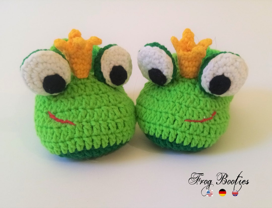 Baby Frog Booties Crochet Newborn Shoes German - Etsy