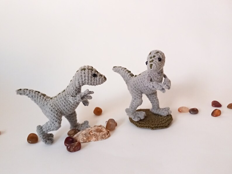 Velociraptor Dinosaurs Crochet Pdf Pattern Amigurumi Toy - Etsy