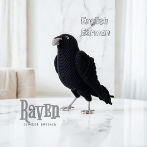 Raven. Crochet PDF Pattern * Halloween Decor, Crow. Fall Decoration ...