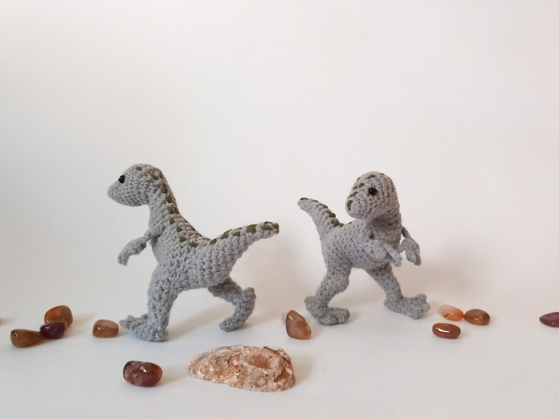Velociraptor Dinosaurs Crochet Pdf Pattern Amigurumi Toy - Etsy