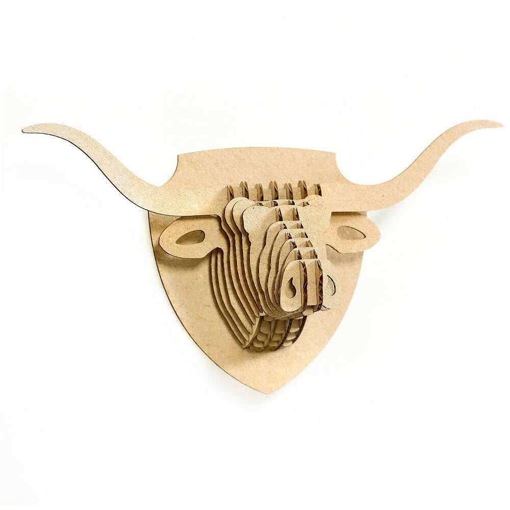 Longhorn 3D Cardboard Puzzle Fridge Magnet - Etsy
