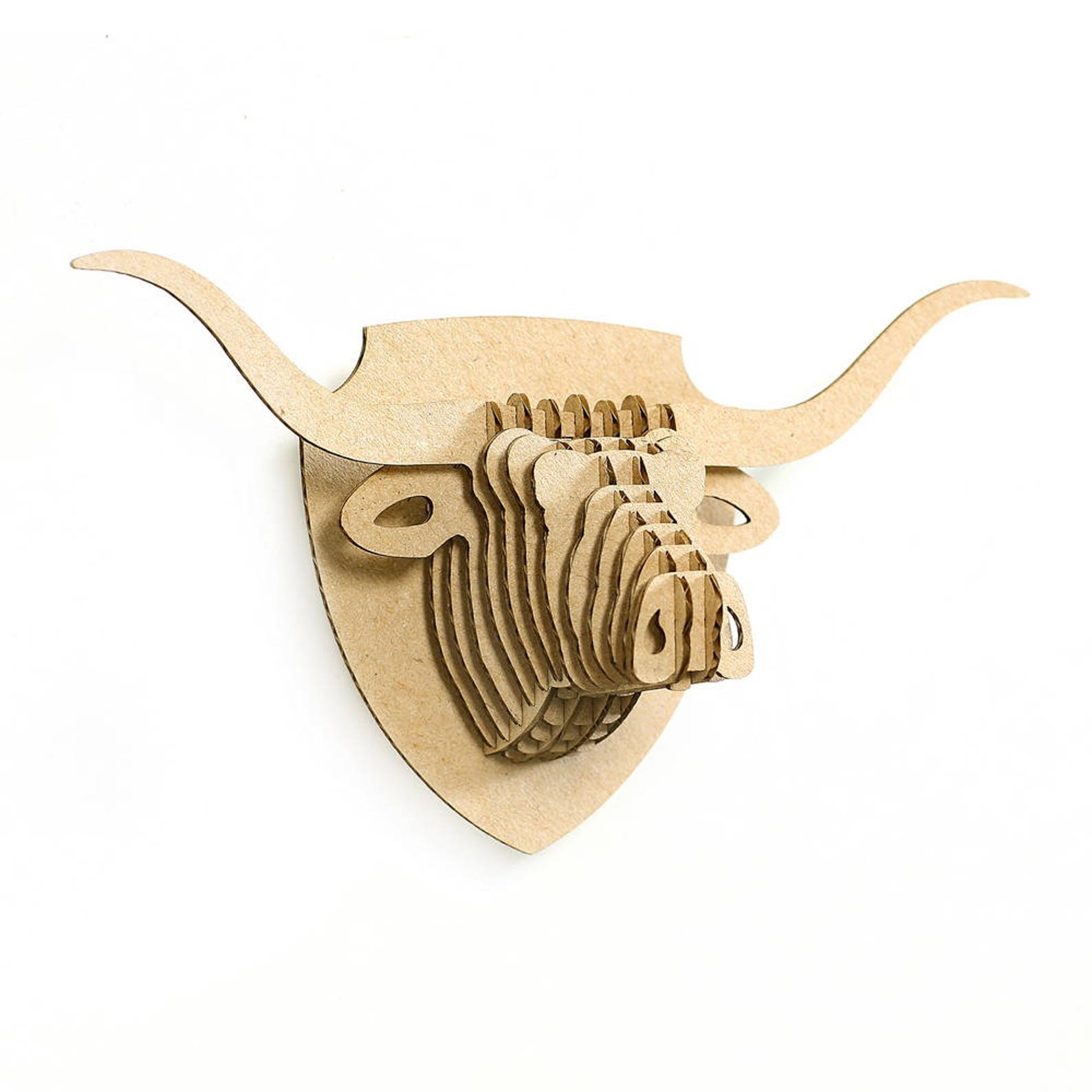 Longhorn 3D Cardboard Puzzle Fridge Magnet - Etsy