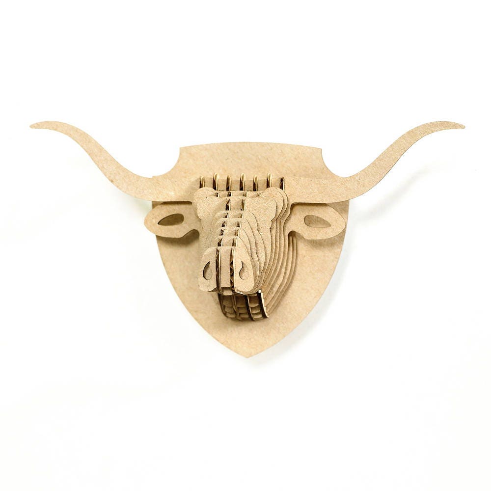 Longhorn 3D Cardboard Puzzle Fridge Magnet - Etsy