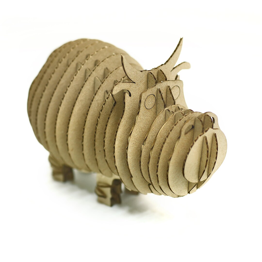 Cow 3D Cardboard Puzzle - Etsy