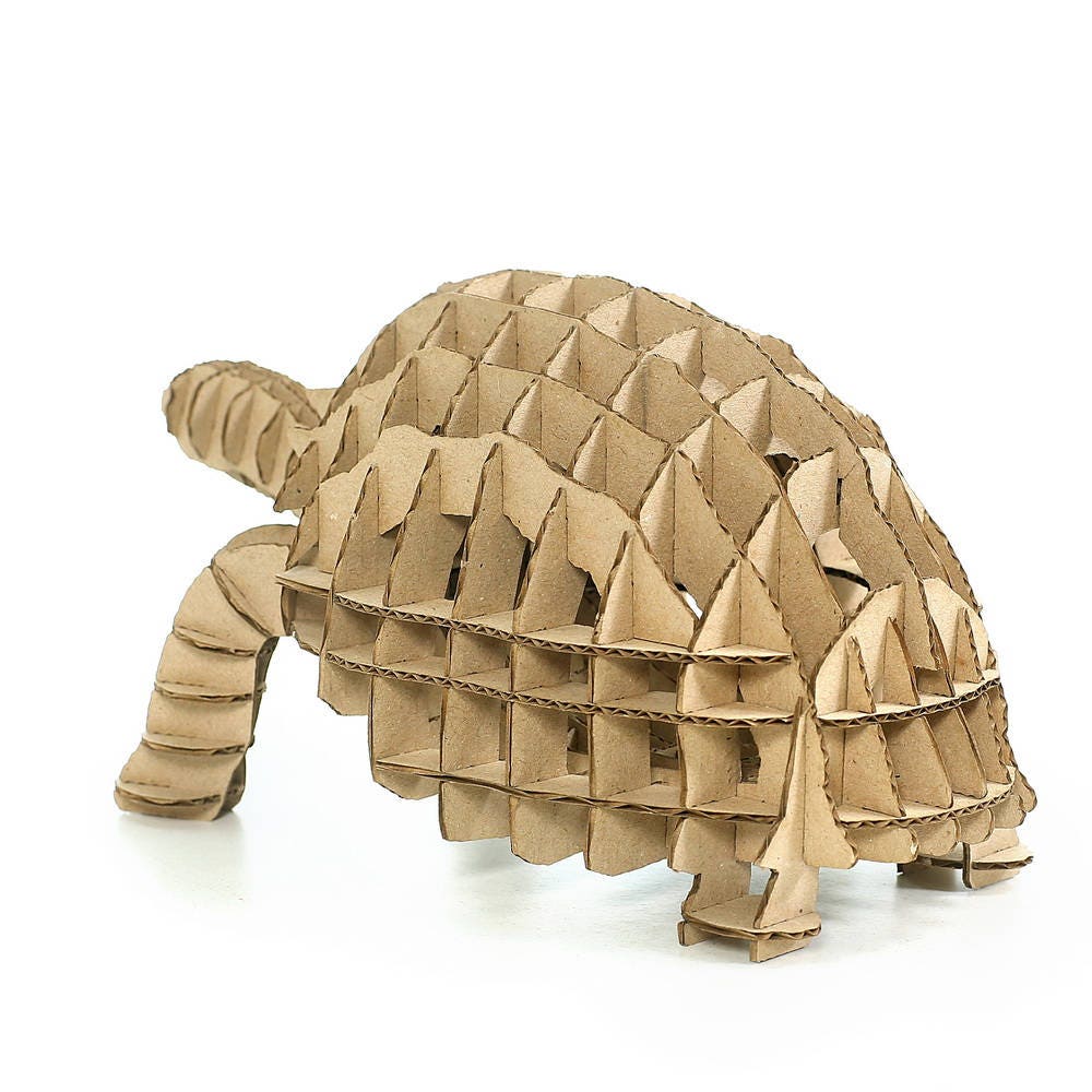 Turtle 3D Cardboard Puzzle - Etsy