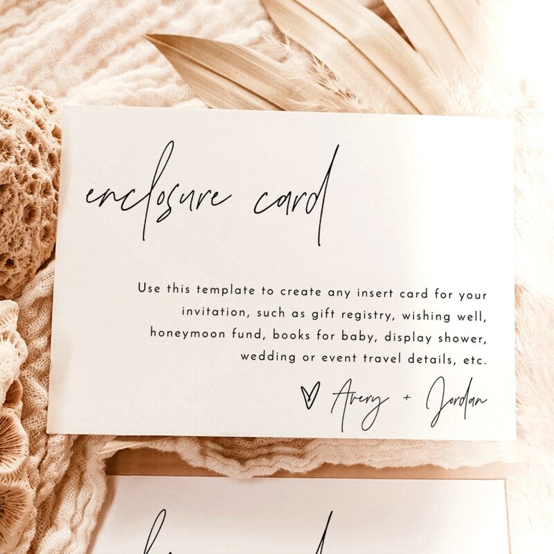 Invitation Insert - Etsy