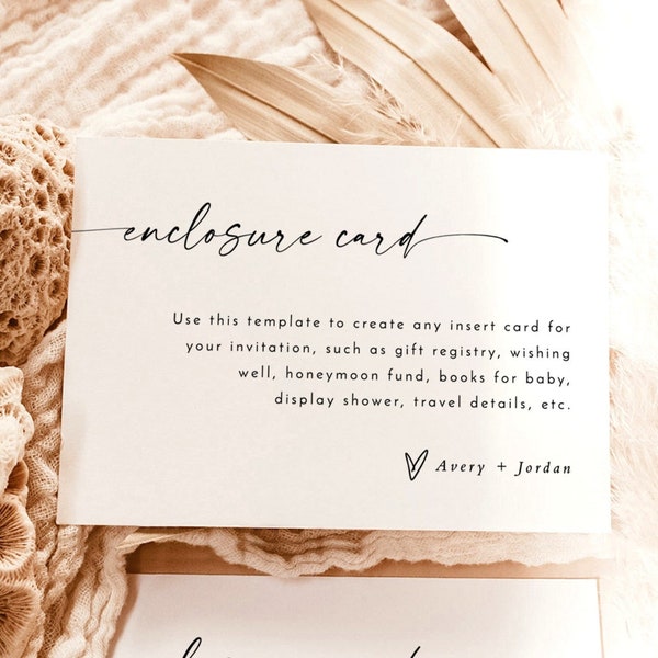 Invitation Insert - Etsy