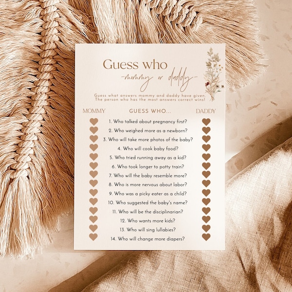 Shoe Game Baby Shower - Etsy