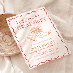Off the Market Bridal Shower Invitation Template, Farmer's Market ...