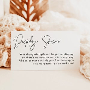 Minimalist Display Shower Card Template, Modern Display Shower Card ...