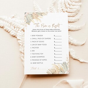 The Price is Right Game Editable Template Tropical Dried - Etsy