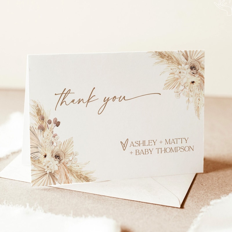 Boho Thank You Cards - Etsy