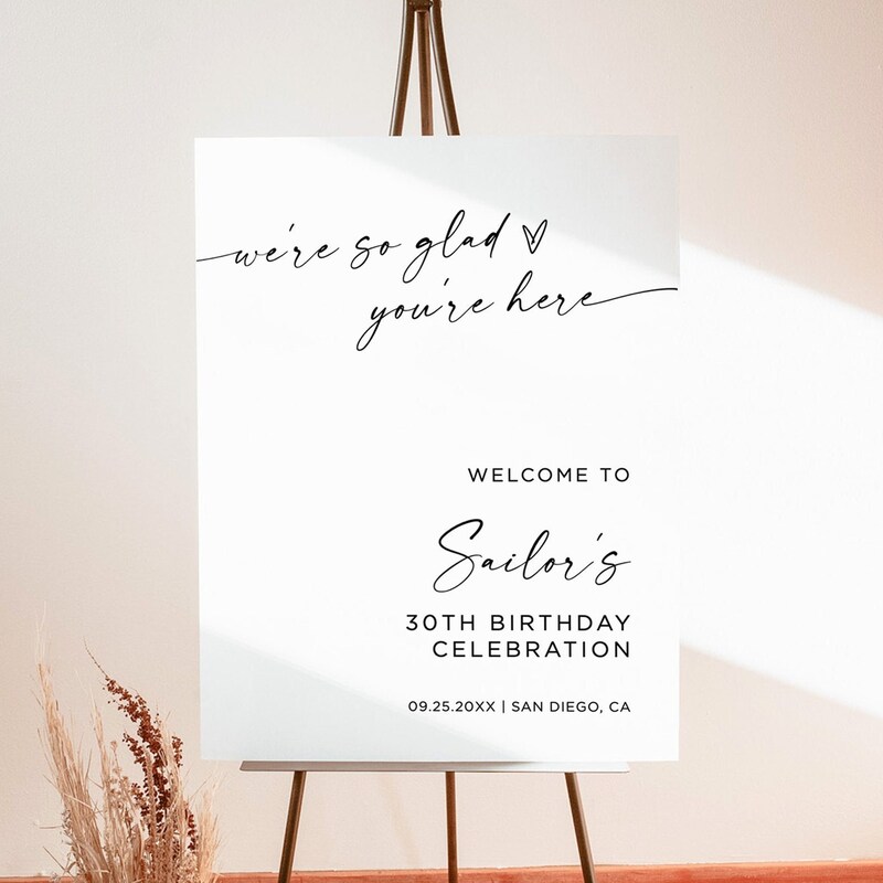 Birthday Party Sign - Etsy