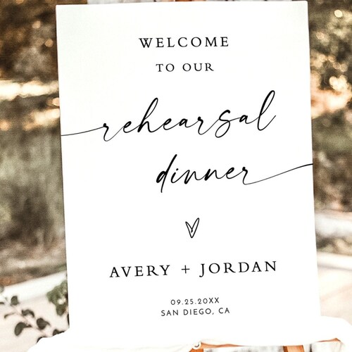 Rehearsal Dinner Welcome Sign Template All You Need is Love - Etsy