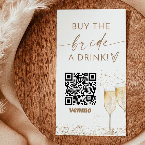 Printable Bachelorette Sticker Buy the Bride A Drink Venmo - Etsy