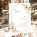 Boho Wedding Menu Poster, Dinner Menu Poster, Modern Minimalist Dinner ...