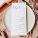 Minimalist Wedding Menu Modern Wedding Menu Wedding Food - Etsy