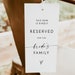 Reserved Chair Tags, Minimalist Reserved Tag, Modern Wedding Reserved ...