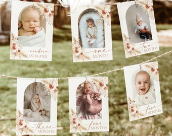 Boho Monthly Banner | Etsy