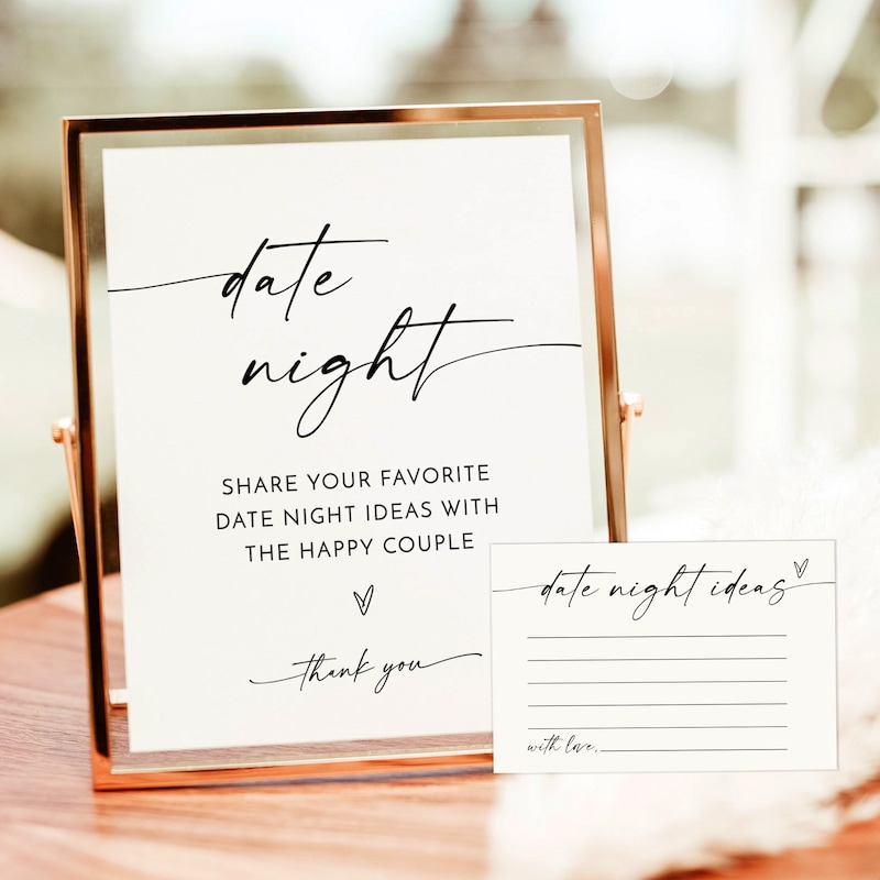 Date Night Ideas Sign - Etsy