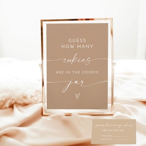 Guess How Many Cookies Are in the Jar Game, Gender Neutral Baby Shower ...