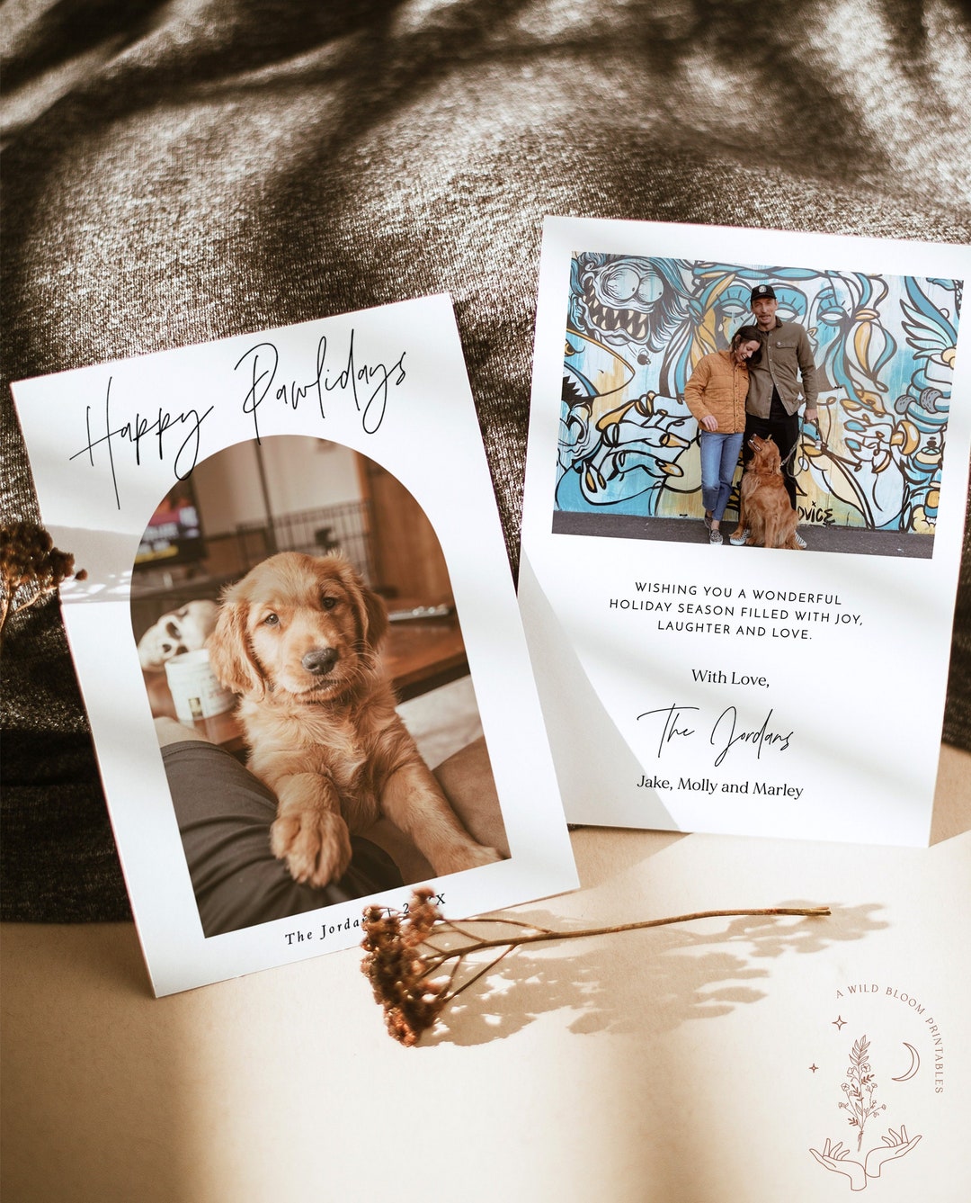 Pet Holiday Christmas Card Template Happy Pawlidays Dog Christmas Card Pet Holiday Christmas Card Template Happy Pawlidays Dog Christmas Card