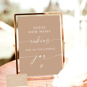 Guess How Many Cookies Are in the Jar Game, Gender Neutral Baby Shower ...