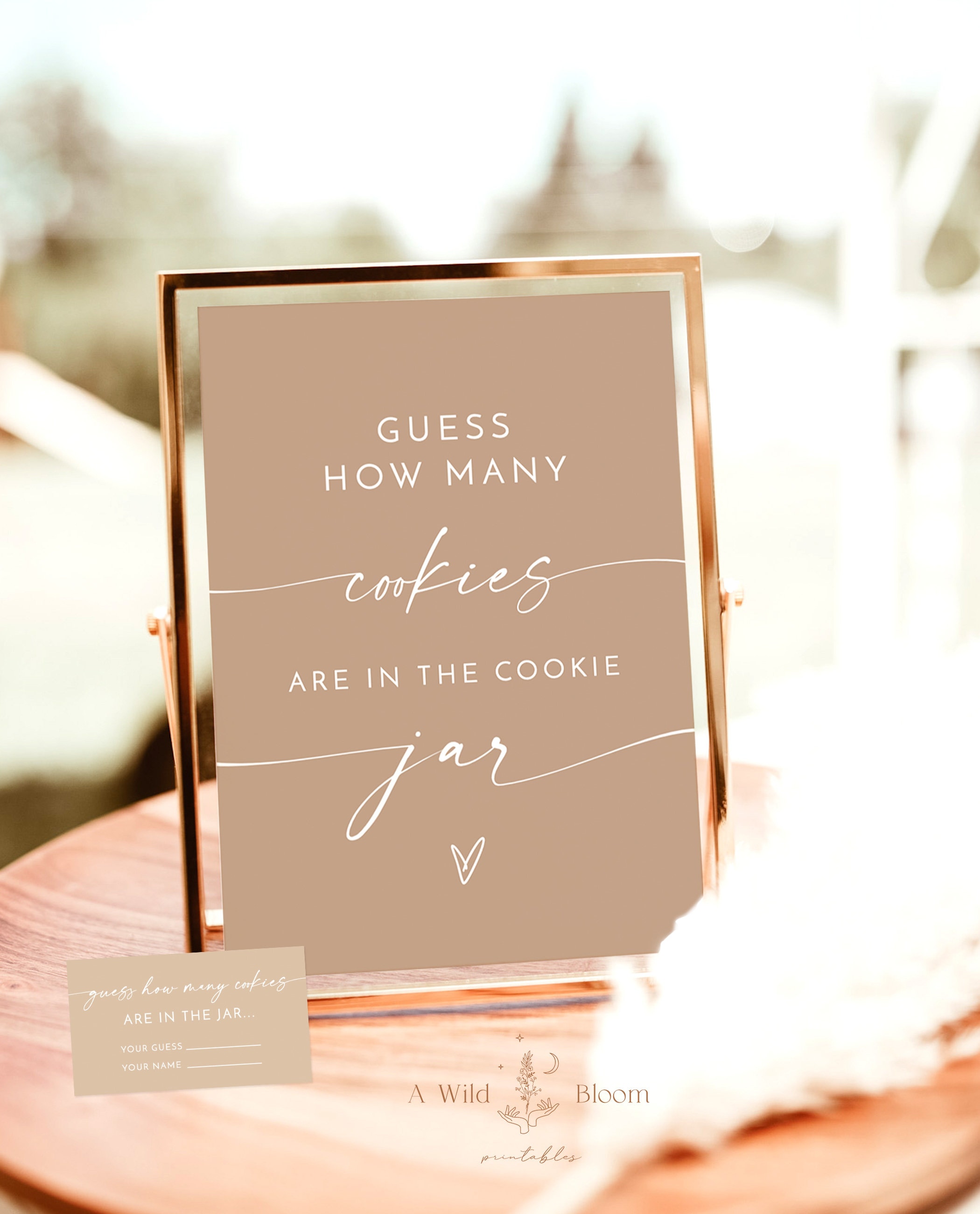 Guess How Many Cookies Are in the Jar Game, Gender Neutral Baby Shower ...