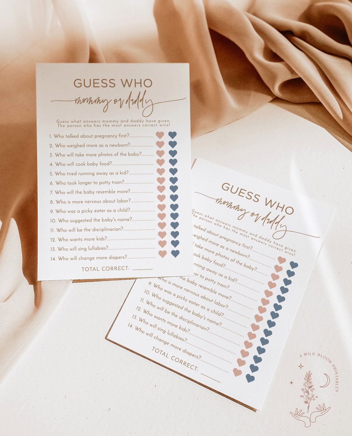 Boho Baby Shower Guess Who Game Fall Baby Shower Guess Who - Etsy