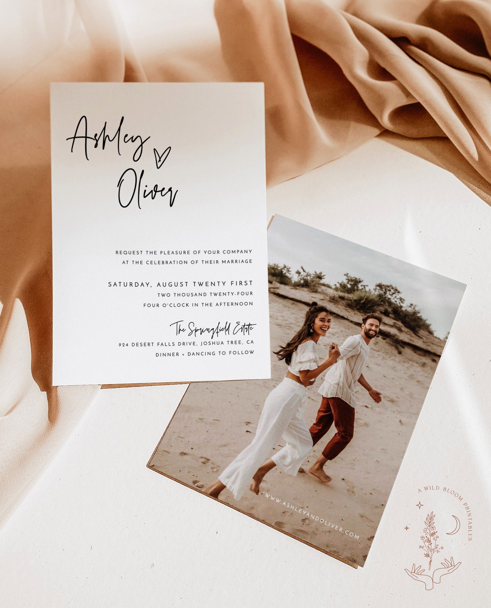 Minimalist Wedding Invitation Template Editable Minimalist | Etsy