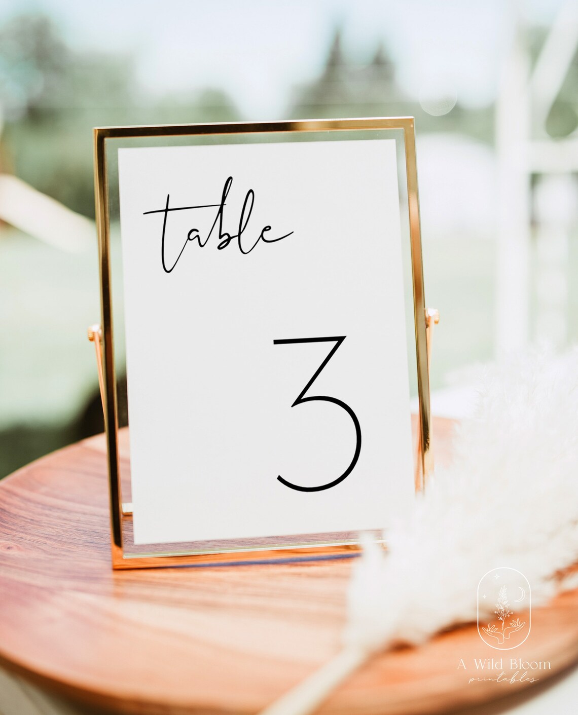 Minimalist Wedding Table Numbers, Modern Wedding Table Number, Editable ...
