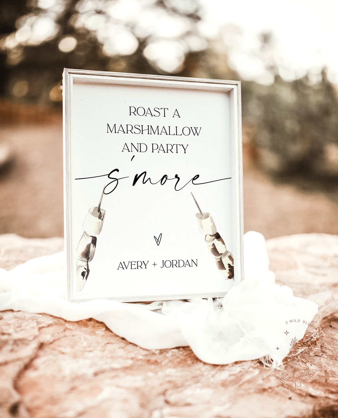 S'more Wedding Sign, Station, Roast A Marshmallow and Party, Smore Bar ...