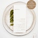 Modern Minimalist Wedding Menu Beige Modern Wedding Menu - Etsy