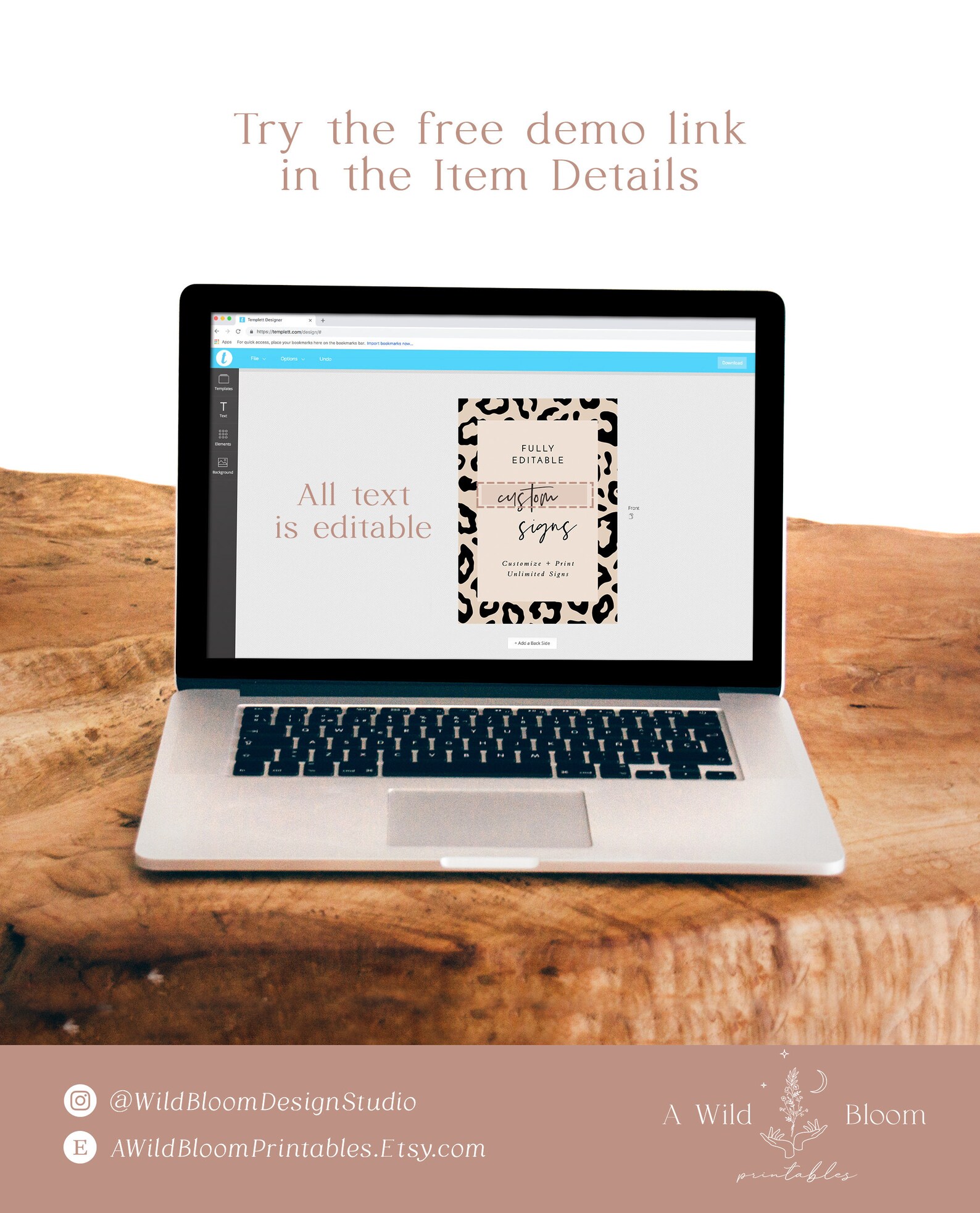 Leopard Print Customizable Signage Animal Print Custom Sign - Etsy