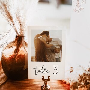Photo Table Numbers, Wedding Photo Table Numbers, Picture Table Numbers ...