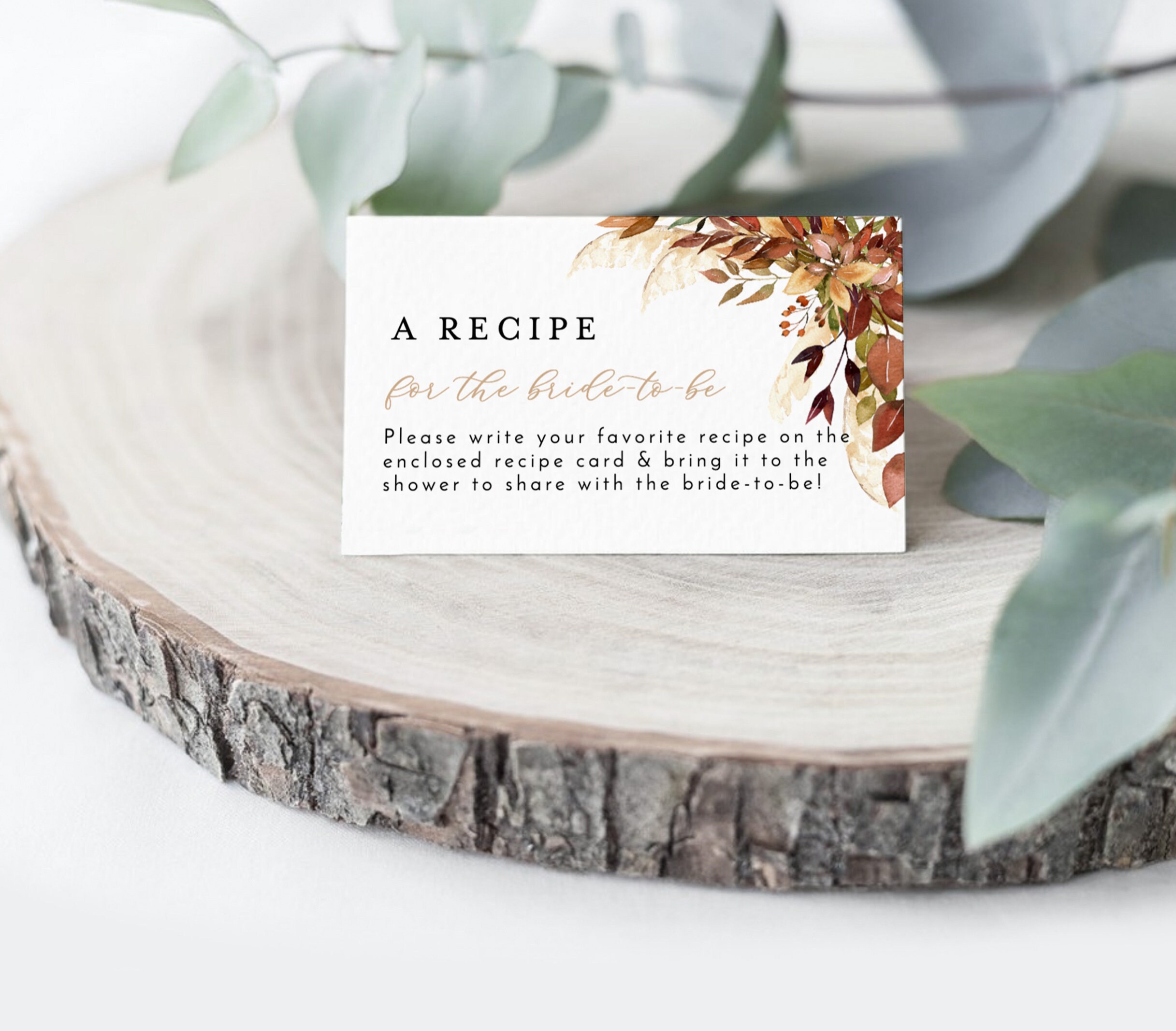 Printable Recipe Card Request Template Bridal Shower Recipe - Etsy
