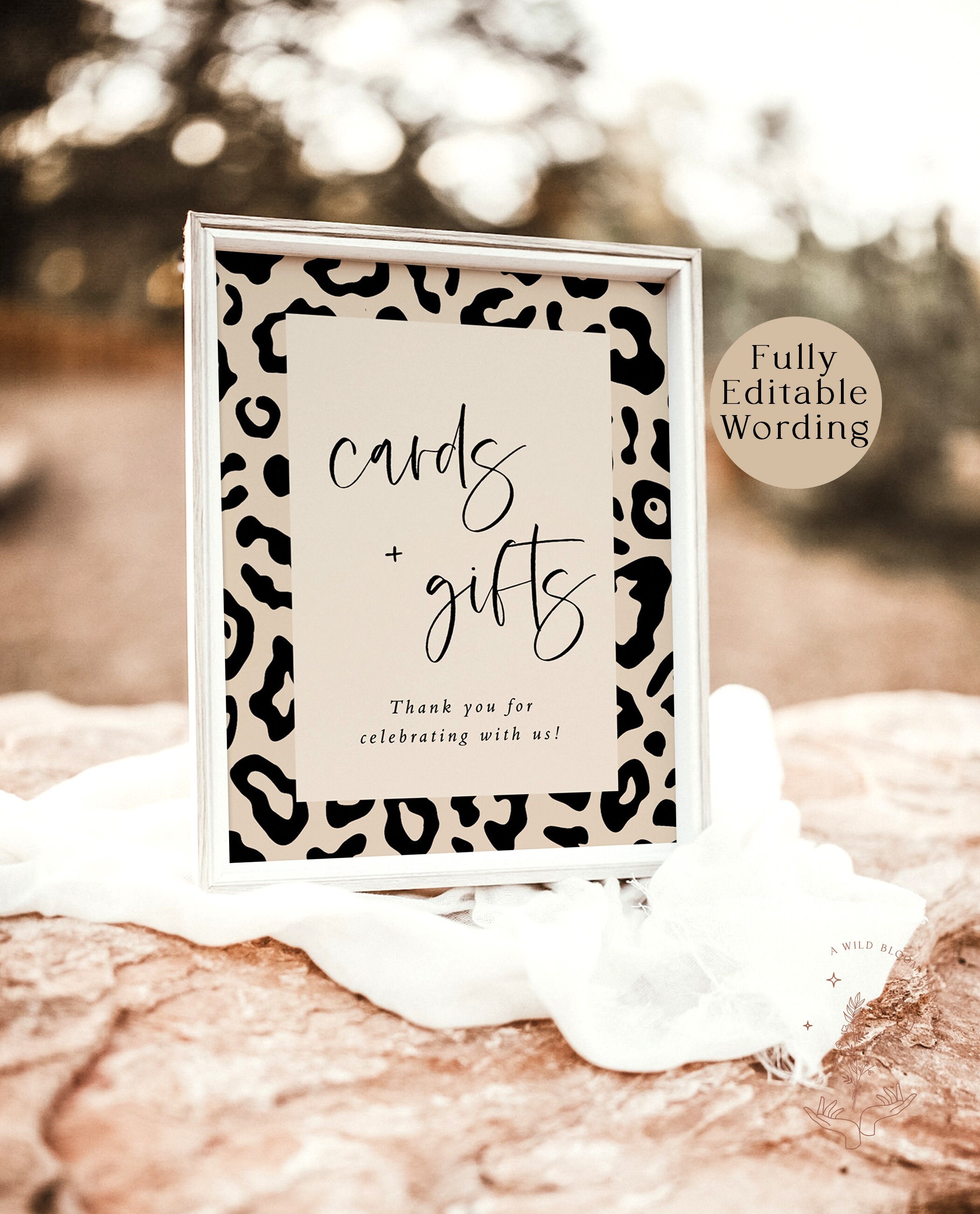 Leopard Print Customizable Signage Animal Print Custom Sign - Etsy