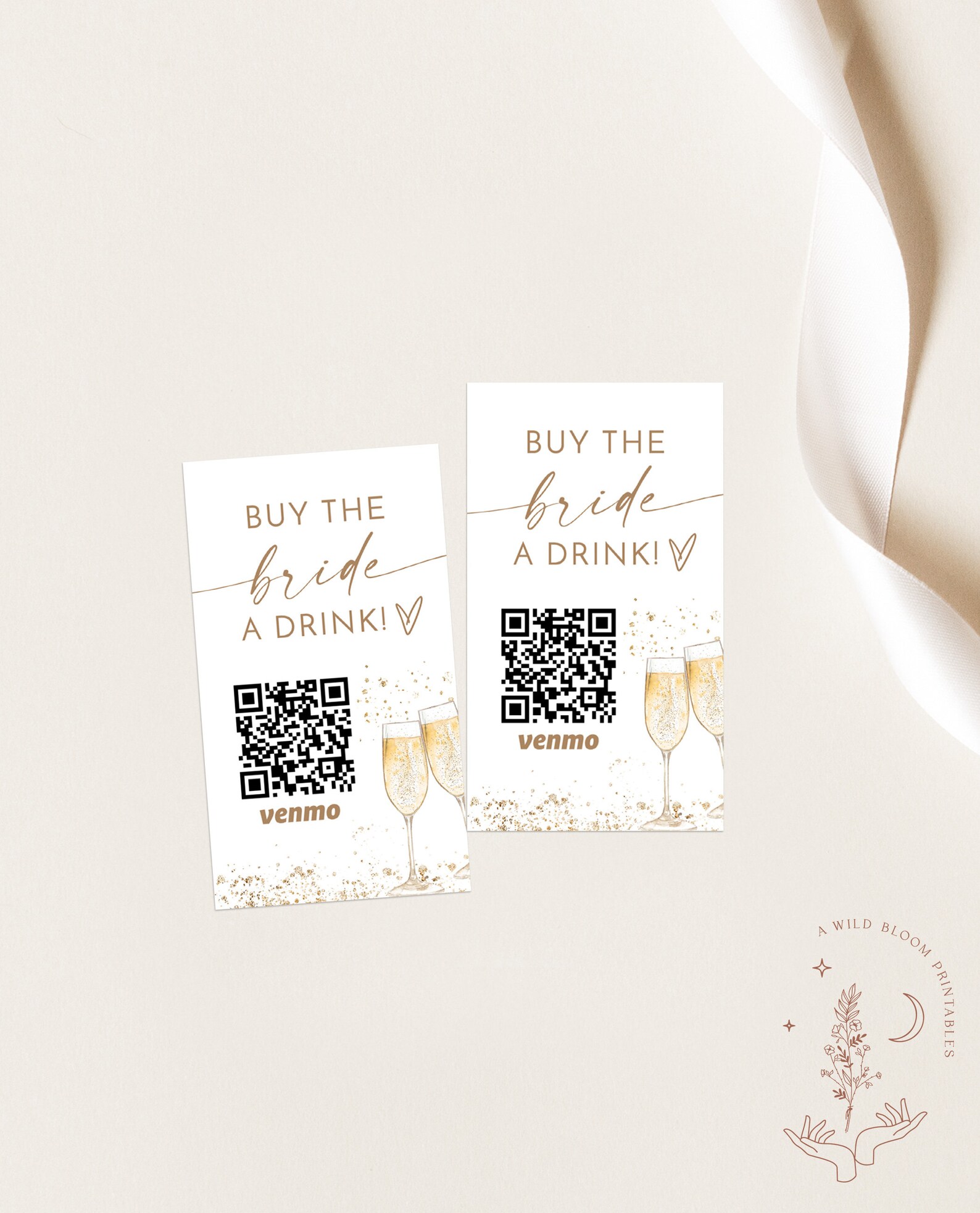 Buy the Bride A Drink Bachelorette Venmo Card QR Code - Etsy