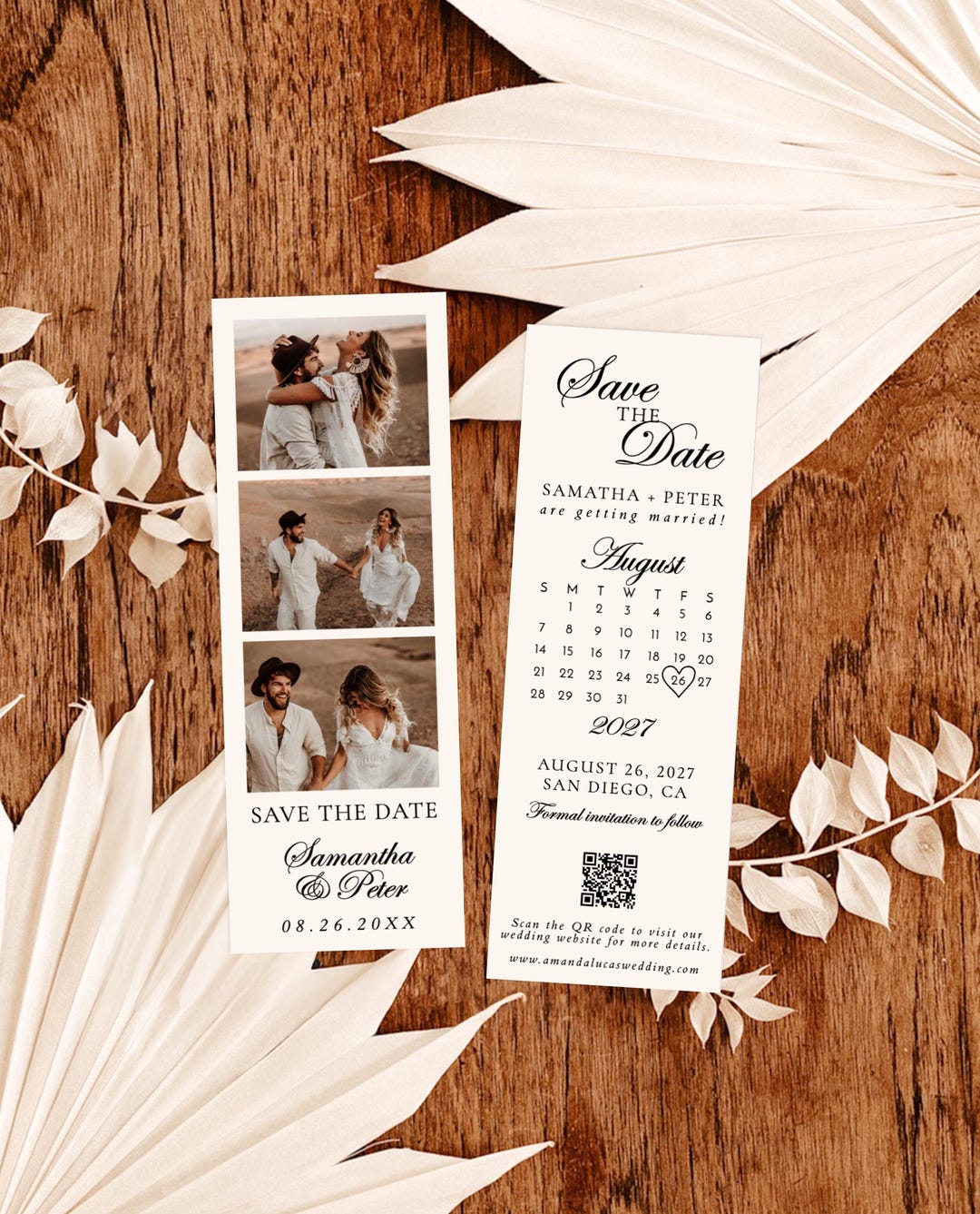 Photo Strip Save the Date, Booth, Card, Minimalist the Template ...