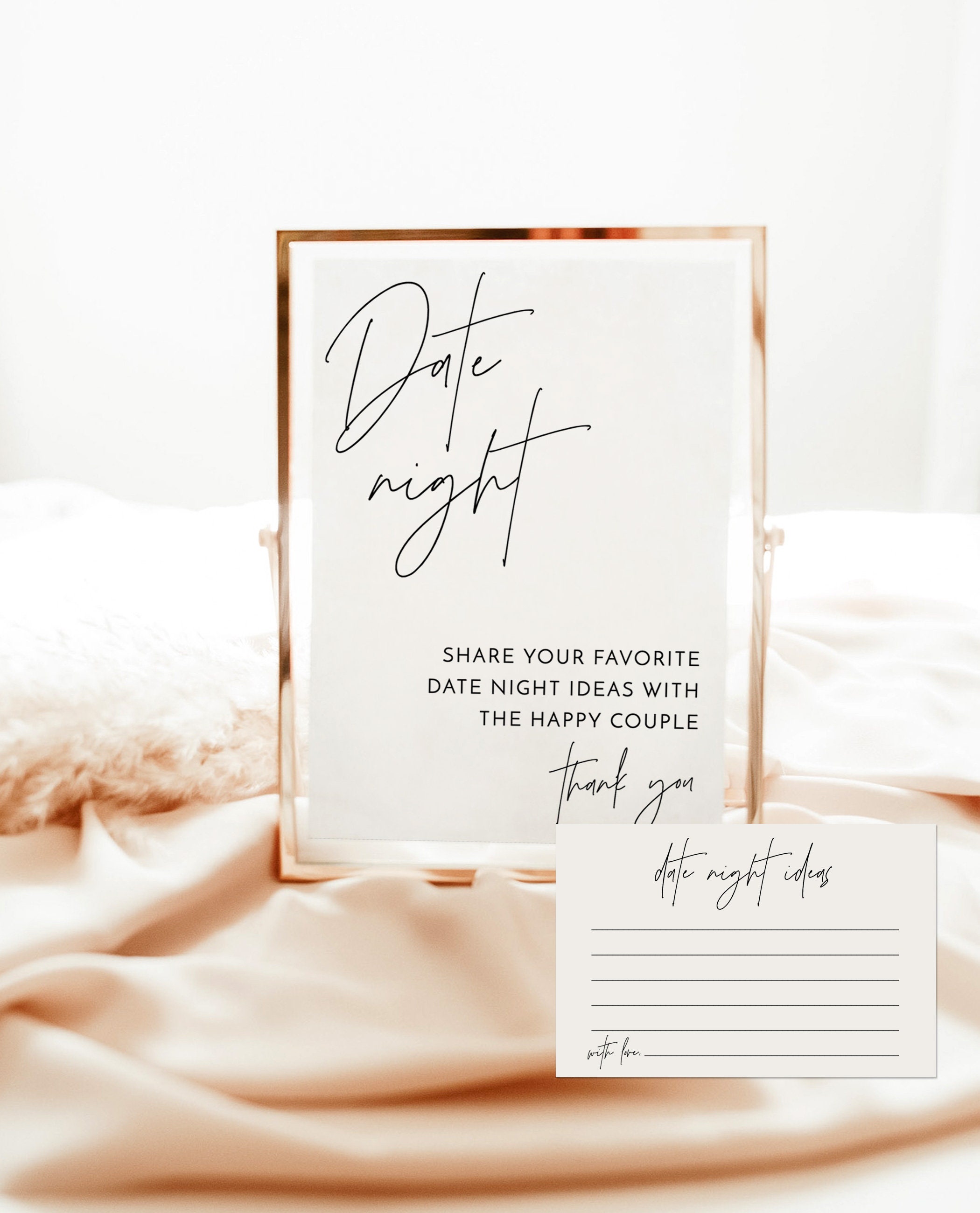 Minimalist Date Night Ideas Sign Modern Date Night Ideas - Etsy