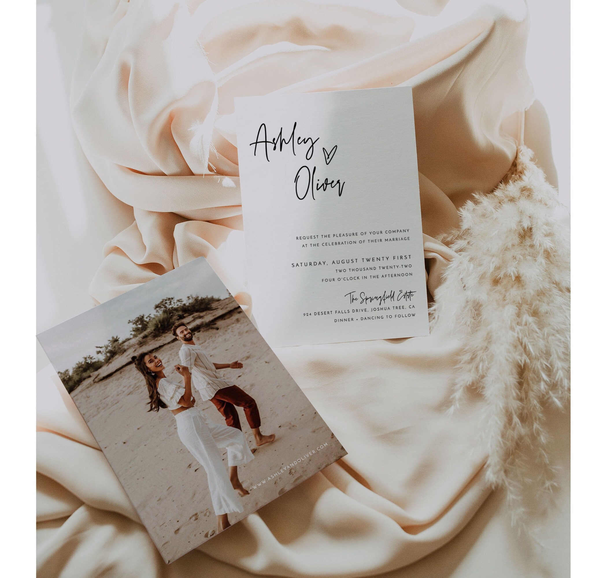 Minimalist Wedding Invitation Template Editable Minimalist | Etsy