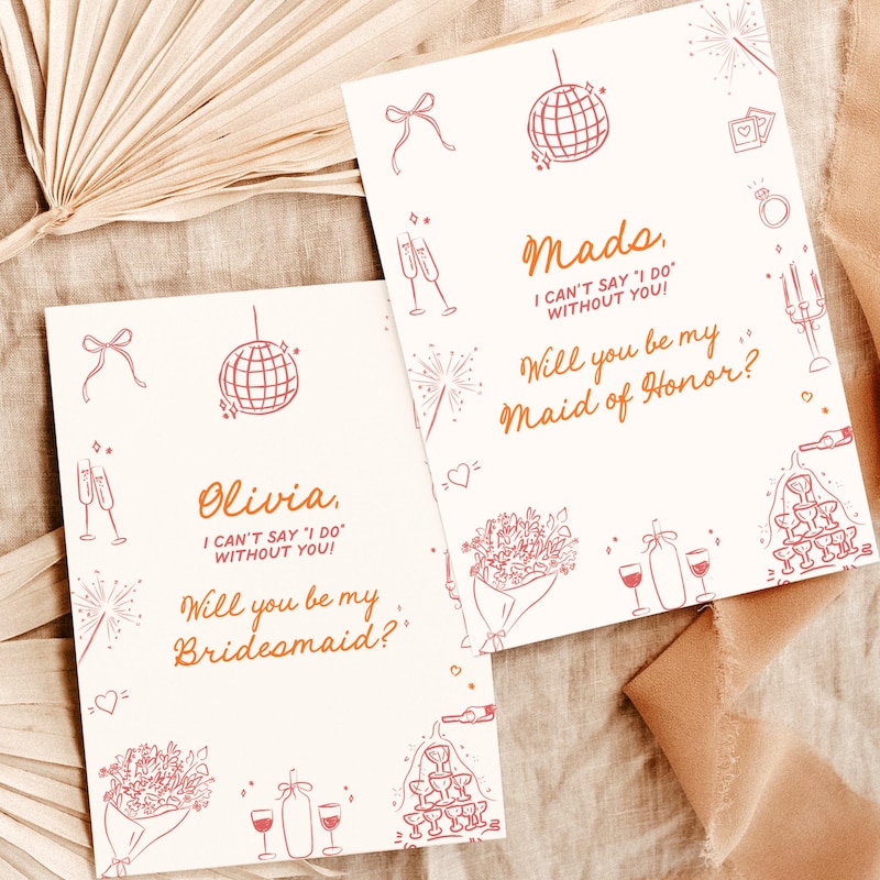 Orange Bridesmaid Bows - Etsy