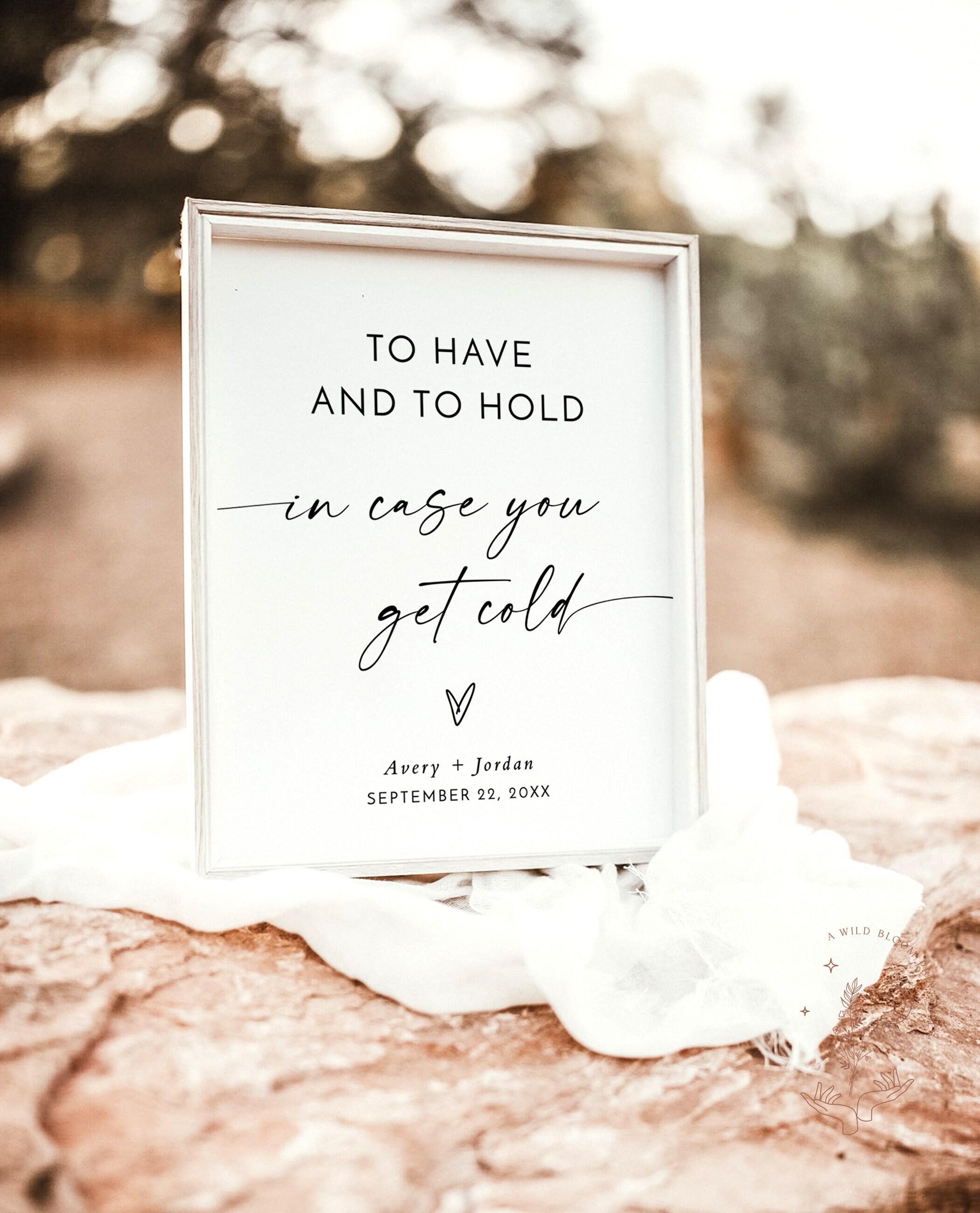 Wedding Blanket Sign Minimalist Wedding Modern Wedding - Etsy