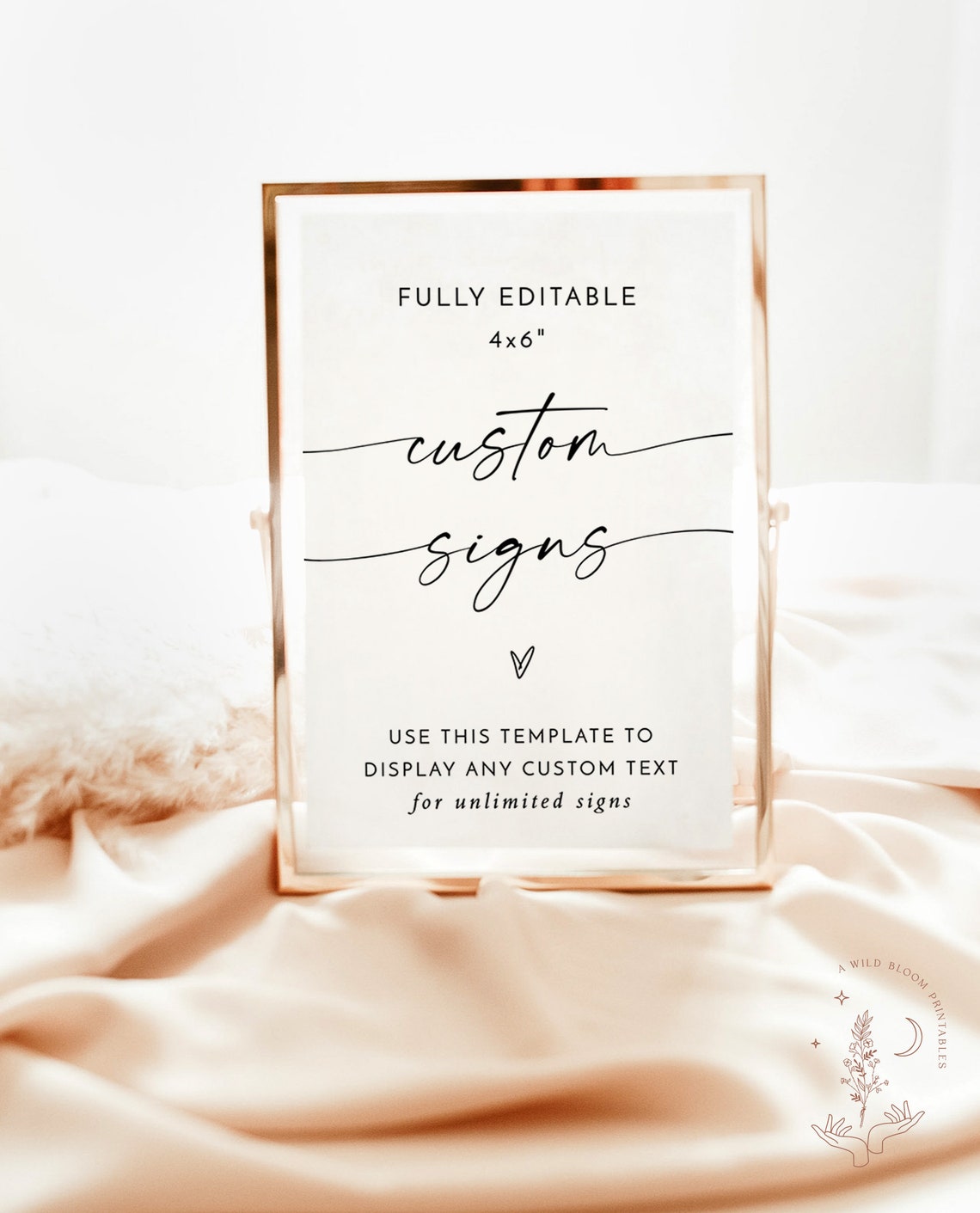 Minimalist Wedding 4x6 Sign Customizable Wedding - Etsy