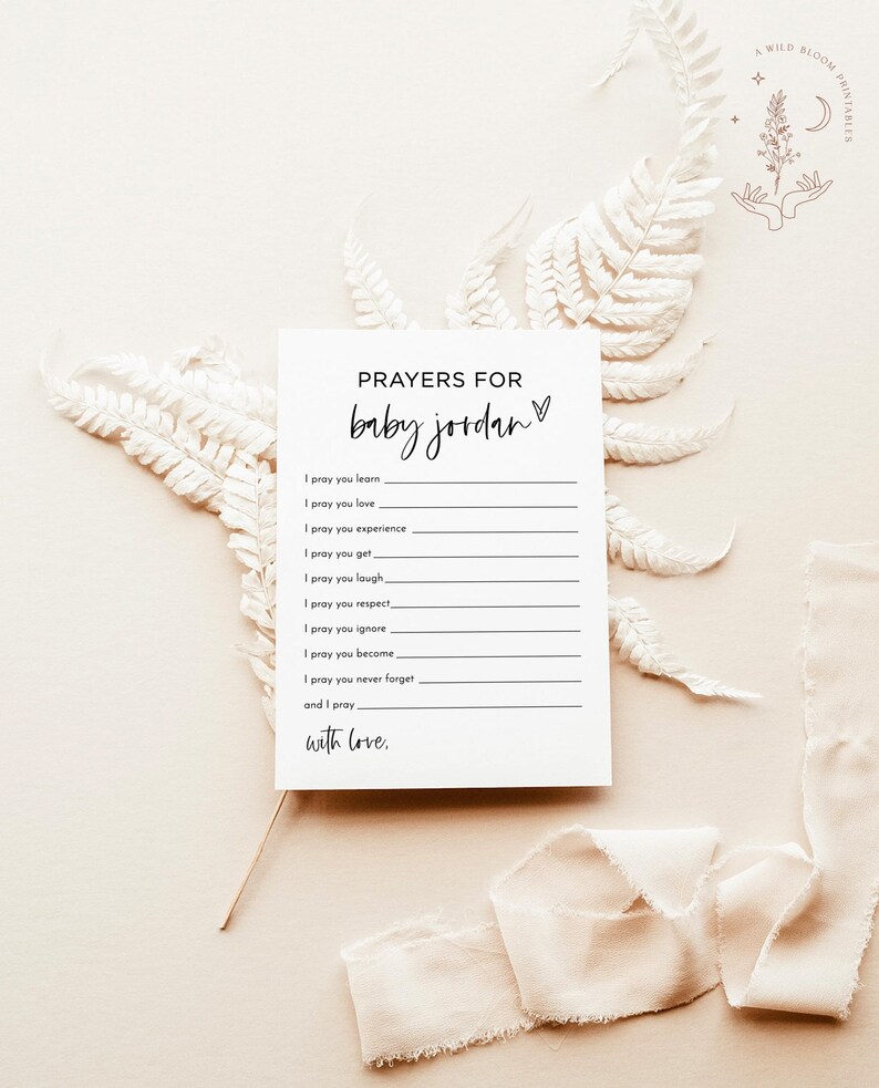 Prayers for Baby Card Gender Neutral Baby Shower - Etsy
