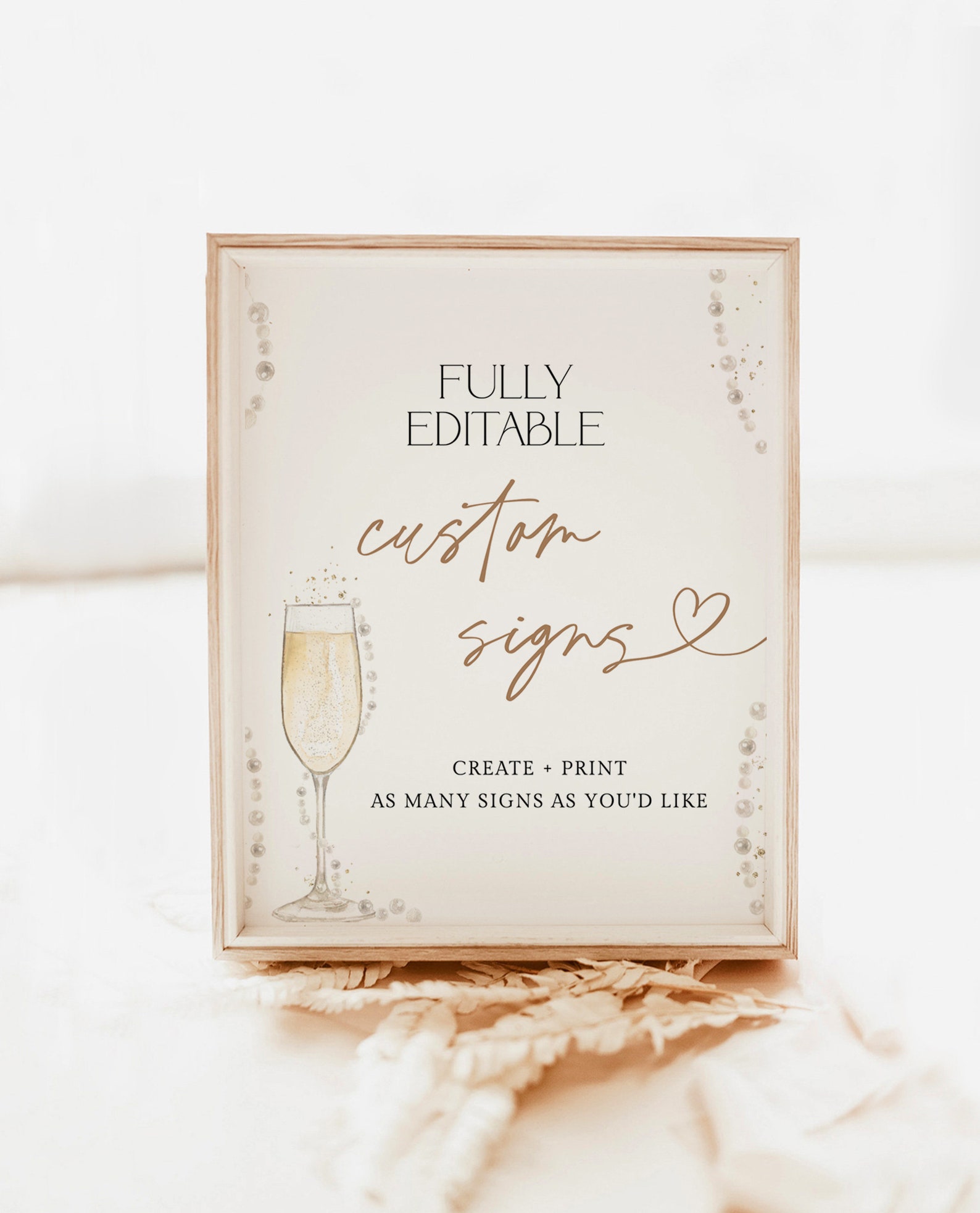 Pearls and Prosecco Bridal Shower Sign, Customizable Signage, Signs ...