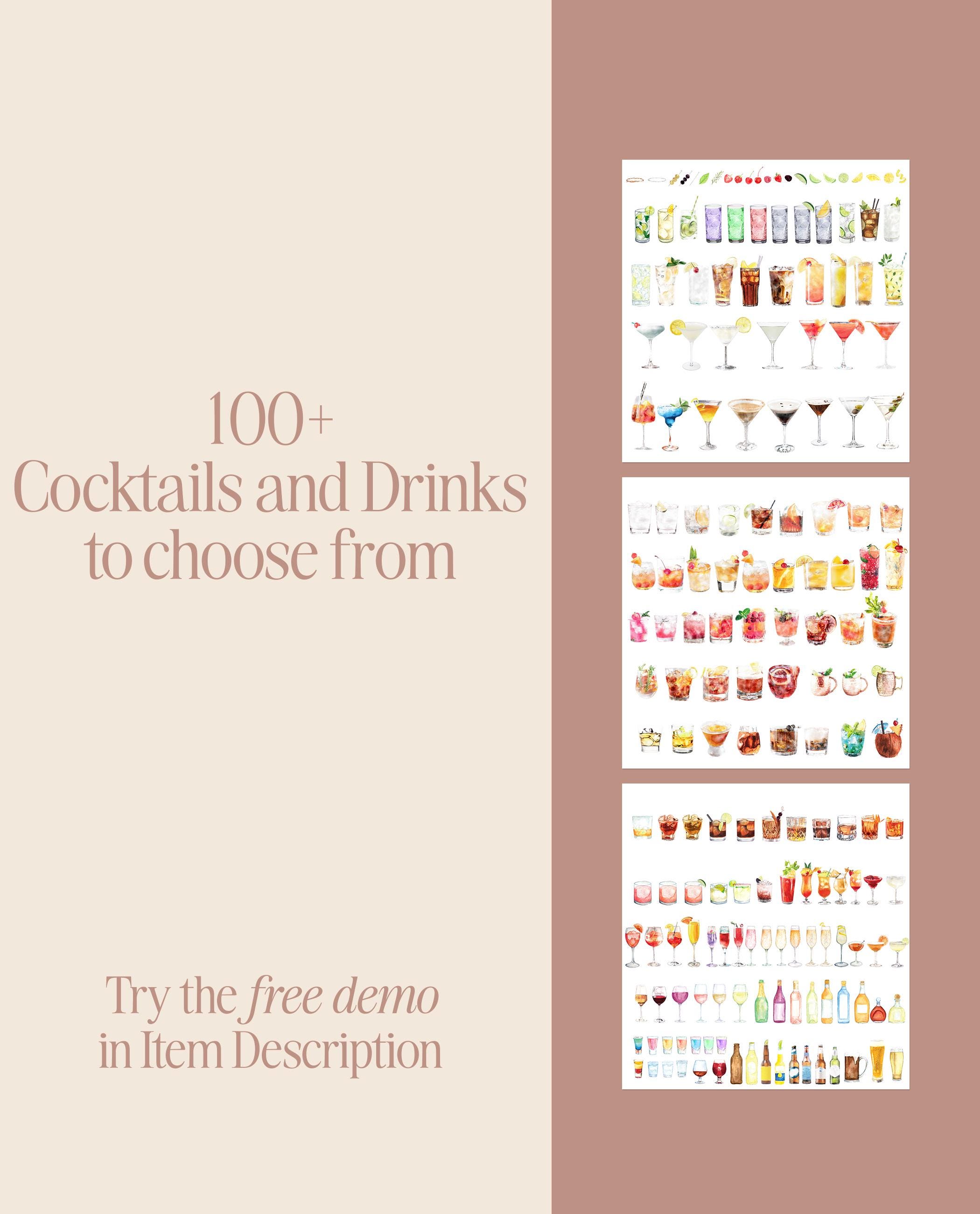 Minimalist Signature Drinks Sign Template, Cocktail, Wedding Bar, Menu ...