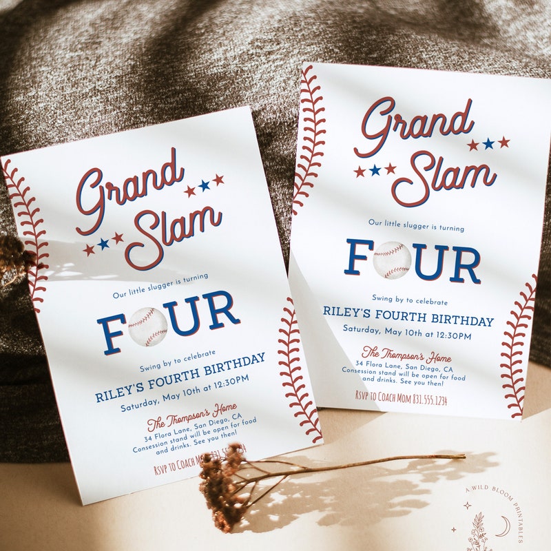 4th Baseball Invite - Etsy